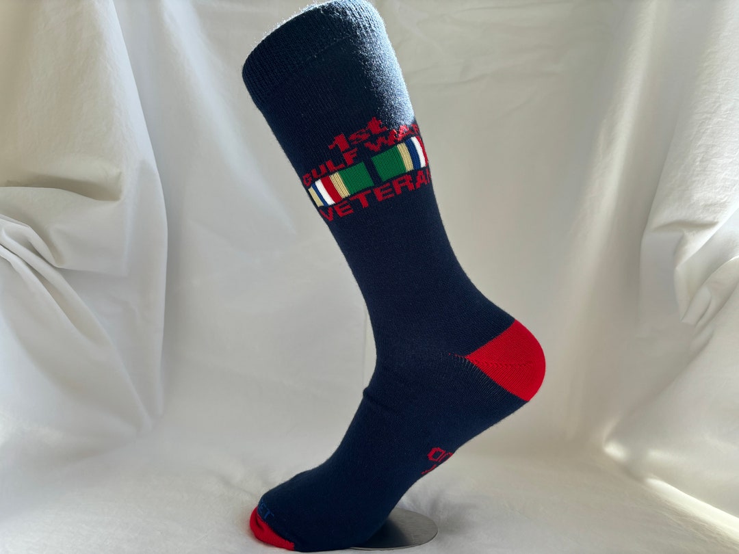 First Gulf War Veteran Socks, Made in USA. President Bush, Kuwait, Iraq ...