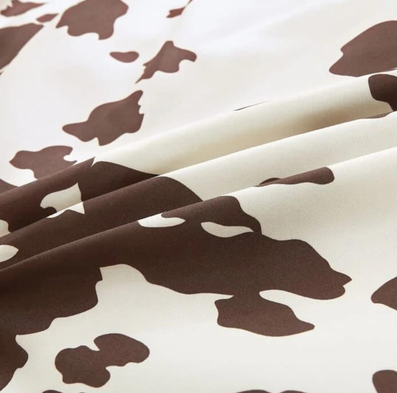 Cow Print 3 Pc Comforter Set | Rustic Brown Cowhide Lodge Bedding ...