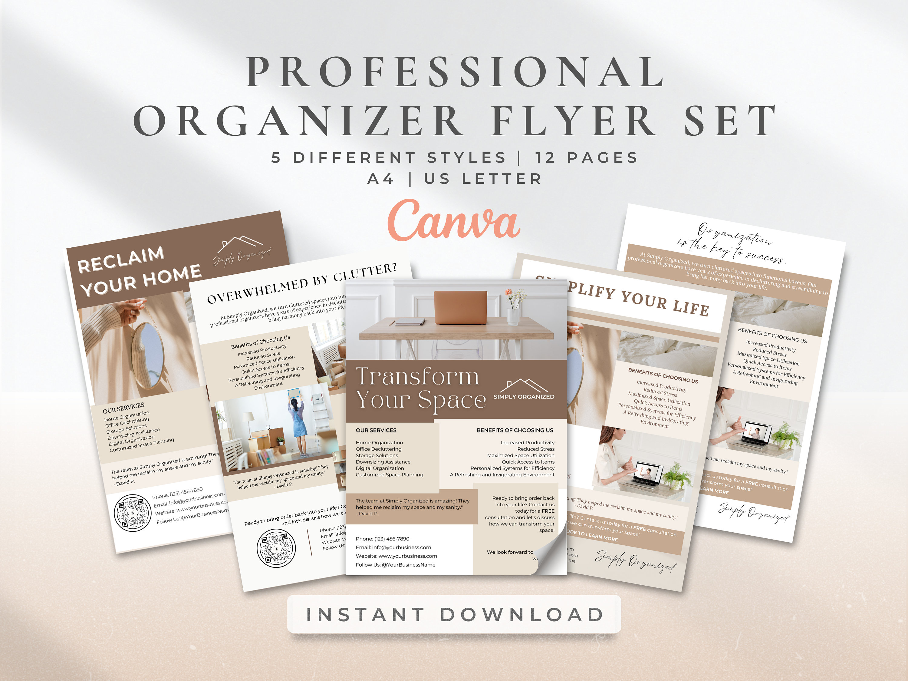 Professional Organizer Services Flyer, Home Organizer Business ...