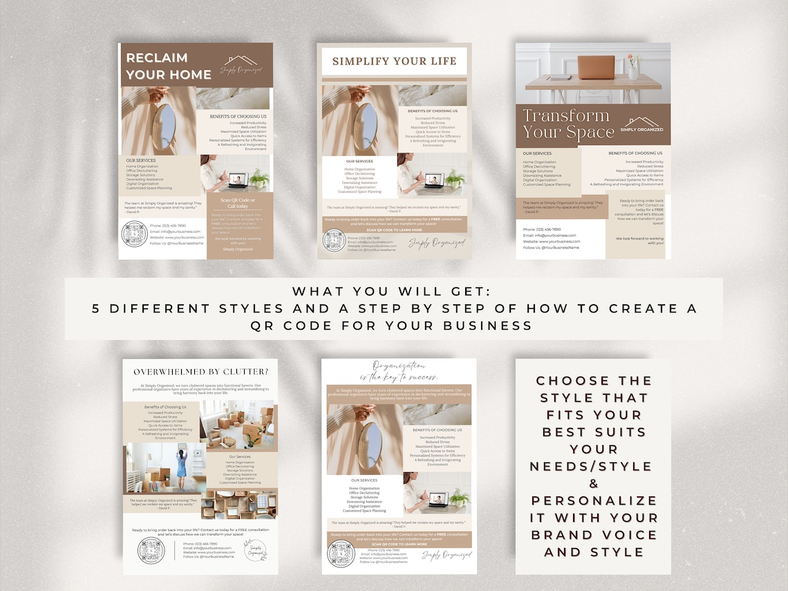 Professional Organizer Services Flyer, Home Organizer Business ...