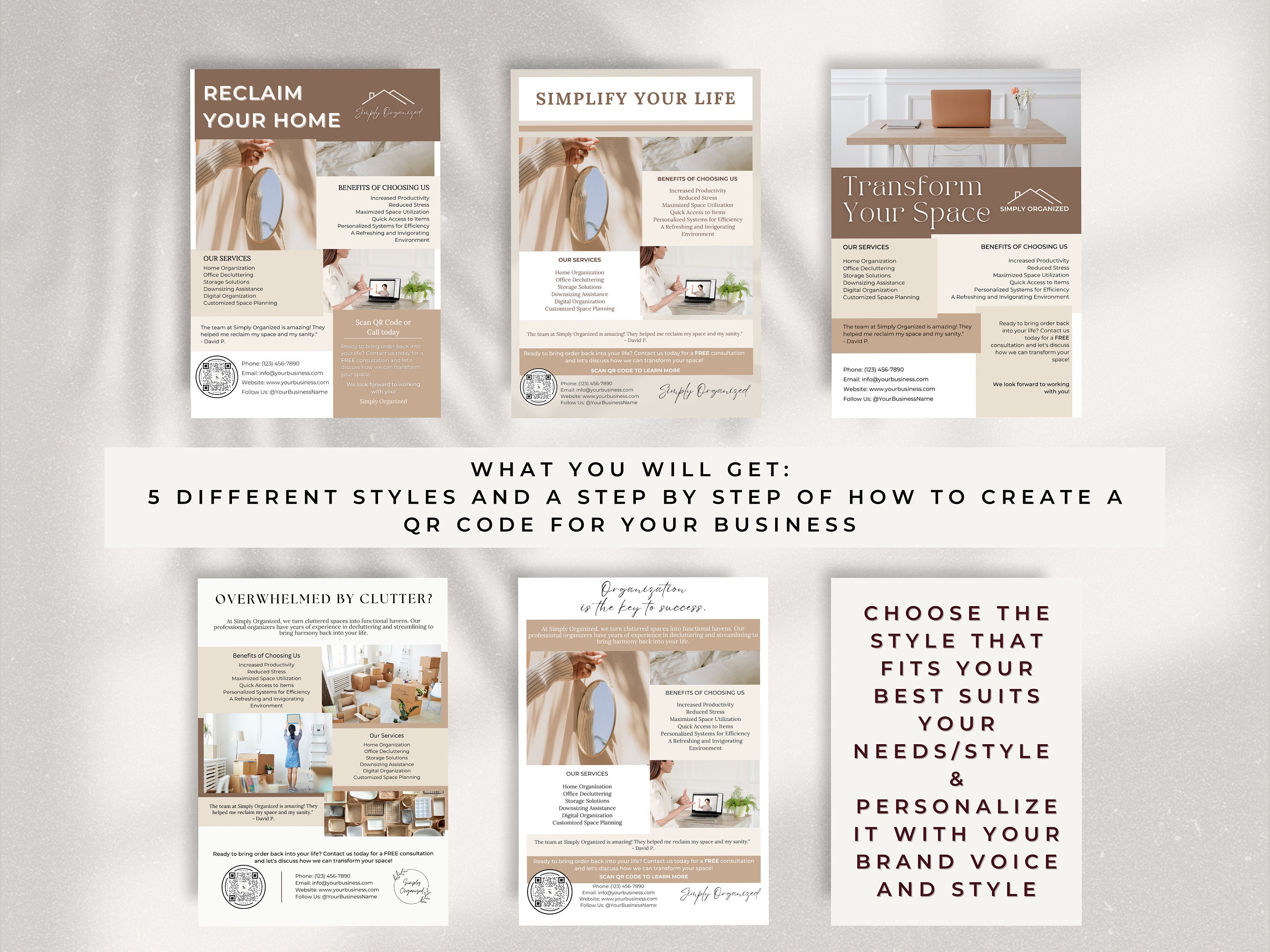 Professional Organizer Services Flyer, Home Organizer Business ...