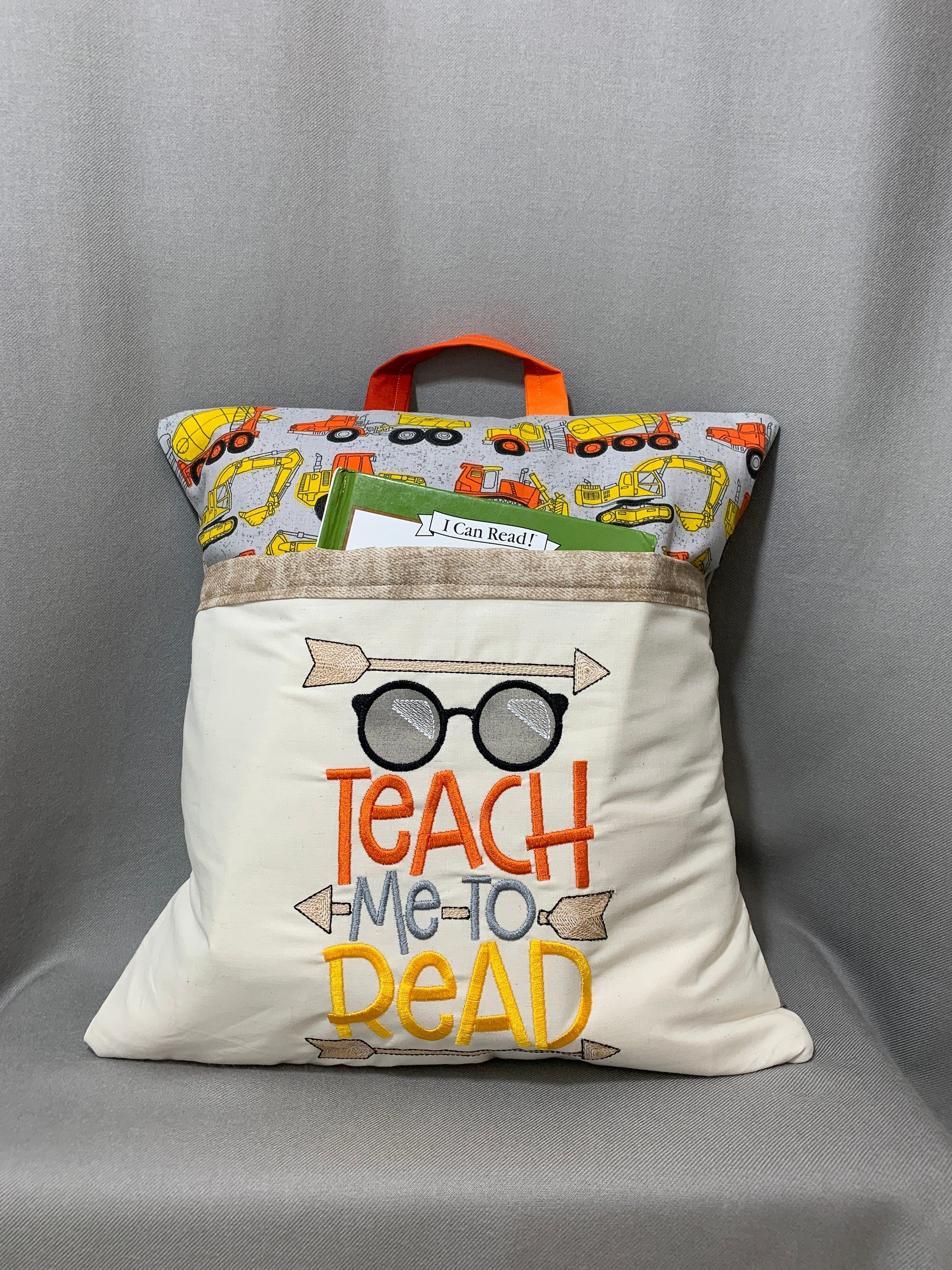 Reading Pillow Kids Reading Pillow Pocket Pillow - Etsy UK