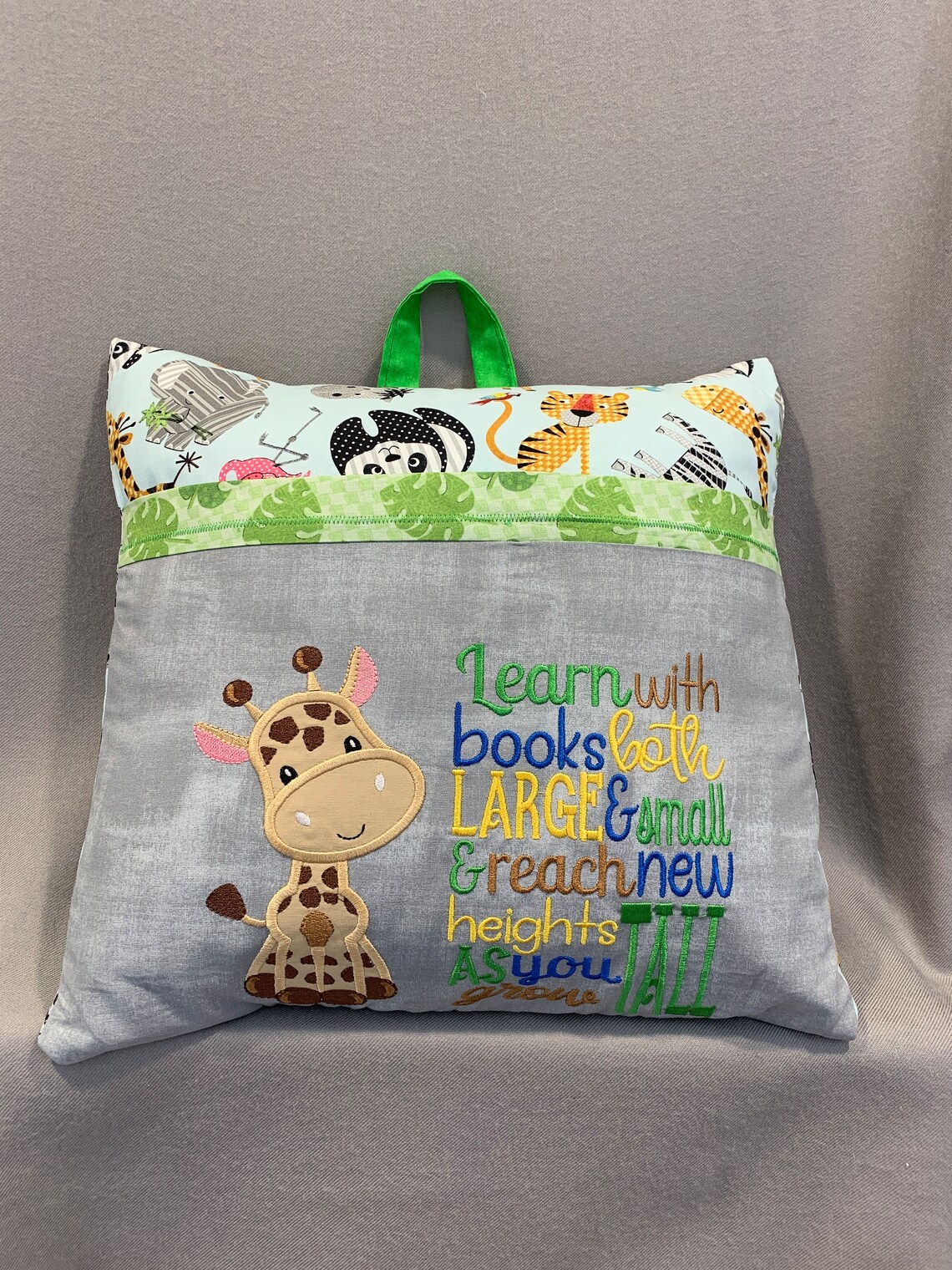 Reading Pillow Kids Reading Pillow Pocket Pillow Birthday Gift Book ...