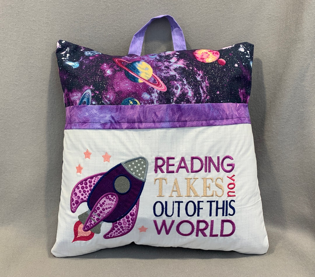 Reading Pillow Reading Pillow Pocket Pillow Birthday Gift Book Pillow ...
