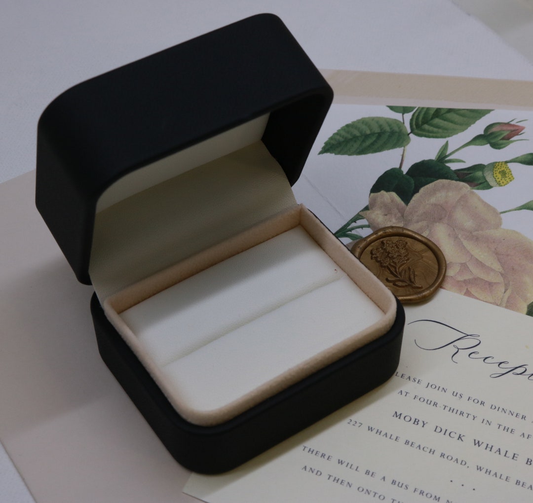 Double Wedding Ring Box Black Daily Australia Dispatch Wedding Ceremony ...