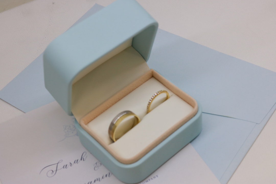 Double Wedding Ring Box Blue Daily Australia Dispatch Wedding Ceremony ...