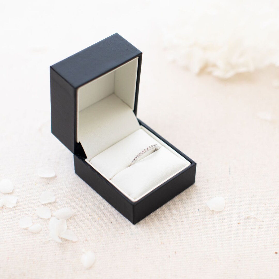 Engagement Ring Box Wedding Ring Box Black Ceremony Engagement Proposal ...