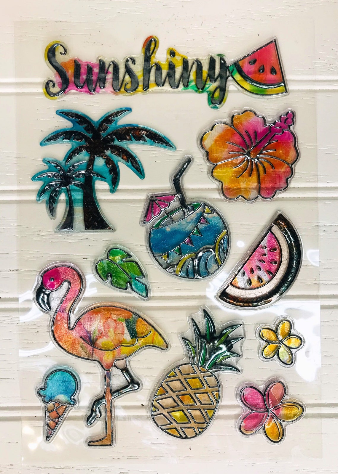 3D stickers Three dimensional Sticker Sticker Sheet Summer | Etsy