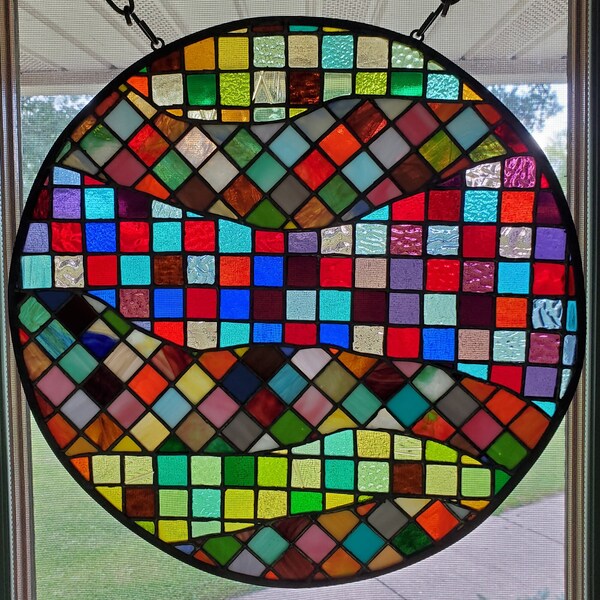 Round Stained Glass - Etsy