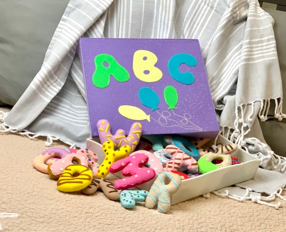 Soft Letters English Alphabet Letters Donuts Colored Gift for - Etsy