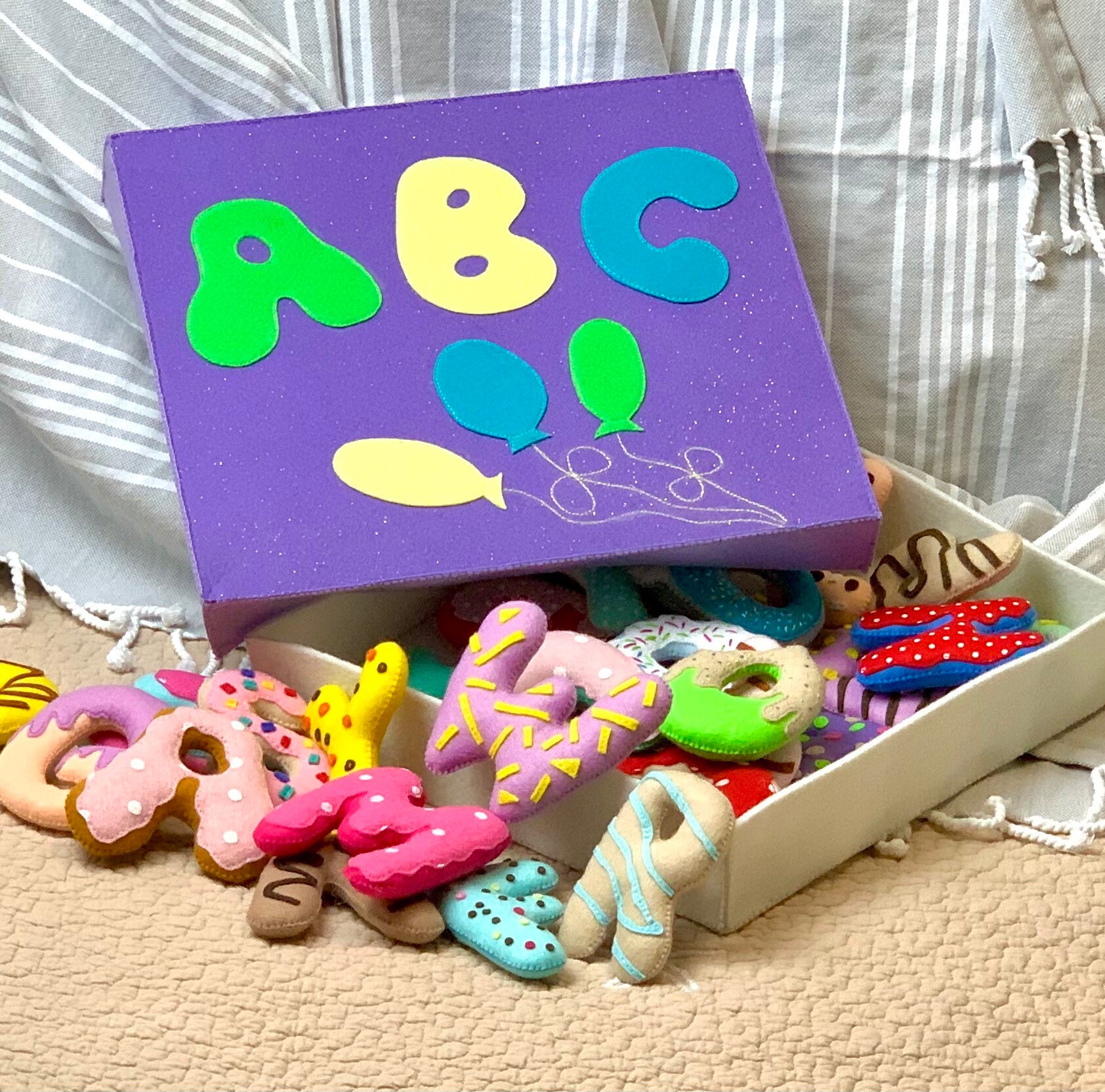 Soft Letters English Alphabet Letters Donuts Colored Gift for - Etsy