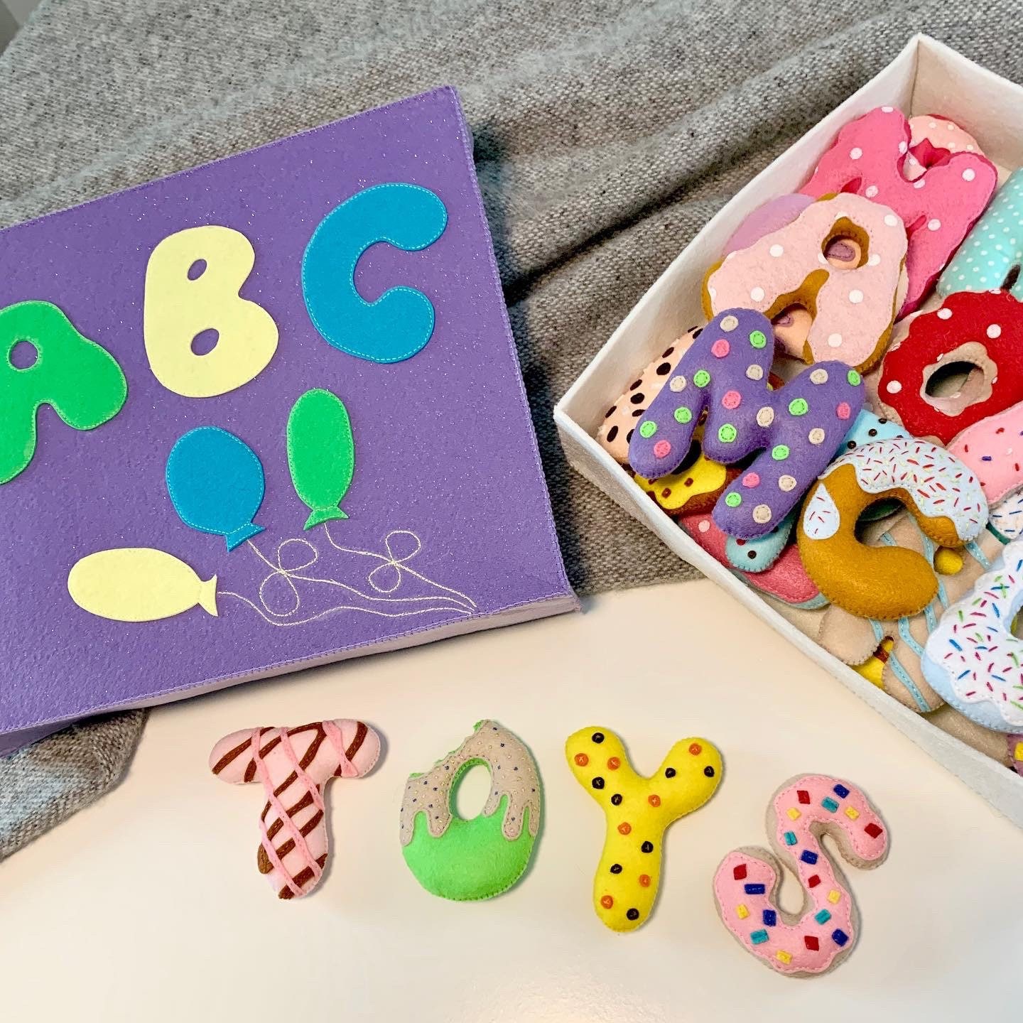 Soft Letters English Alphabet Letters Donuts Colored Gift for Kids Toy ...