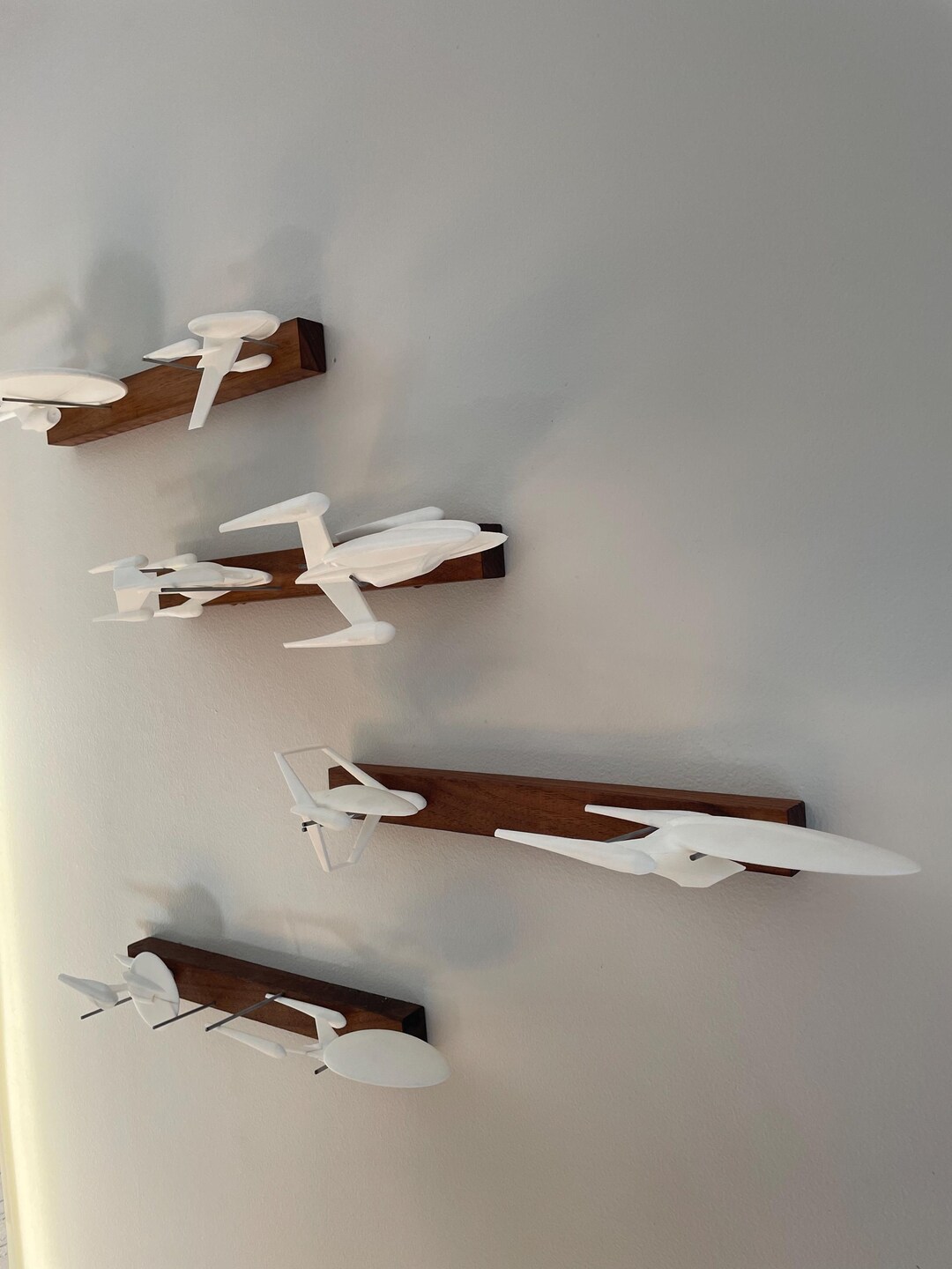Starship Models With Wall Mount Display - Custom Designs and Walnut or ...