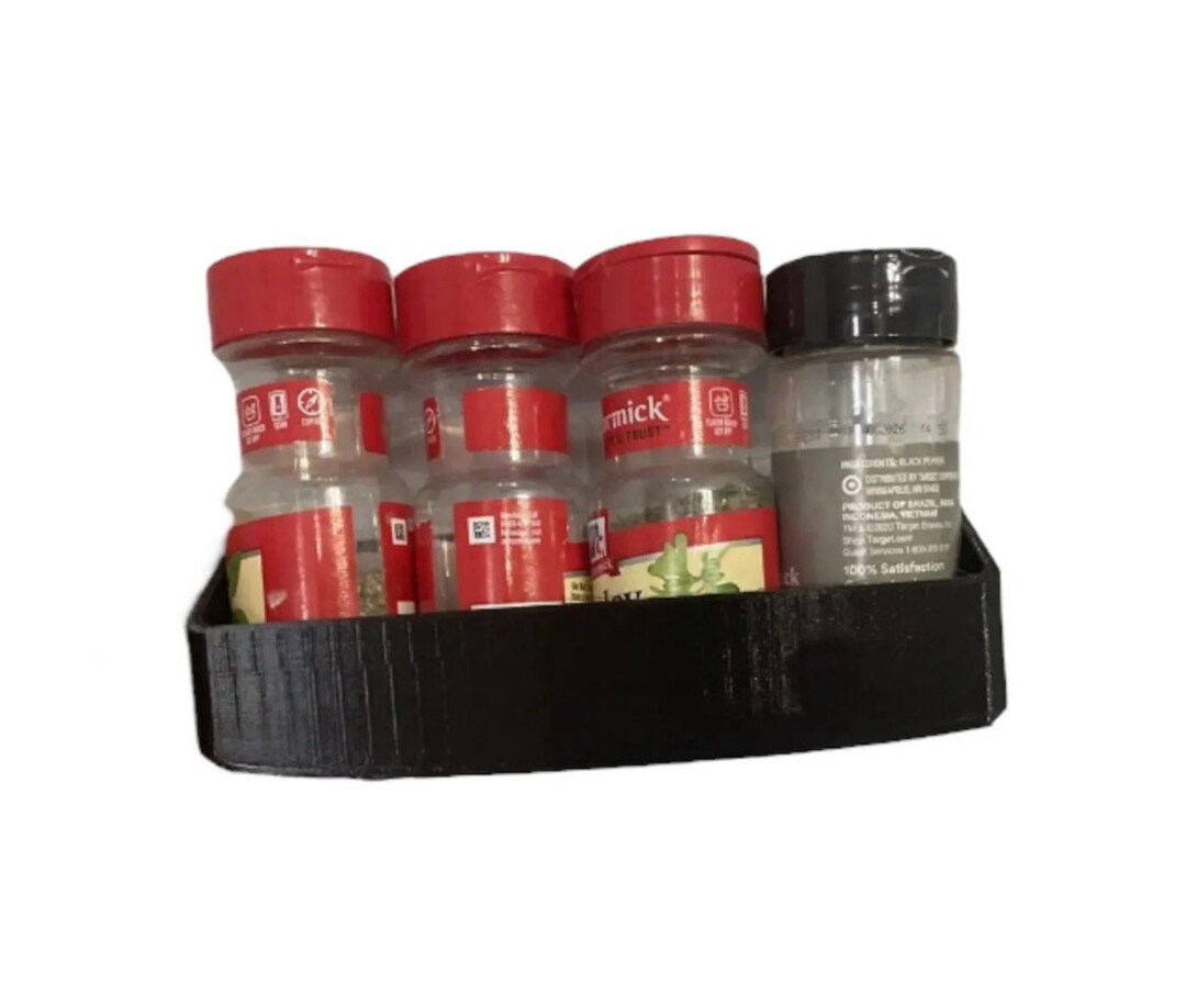 Single Tier Wall-mounted Spice Rack Storage Shelves Plastic - Etsy