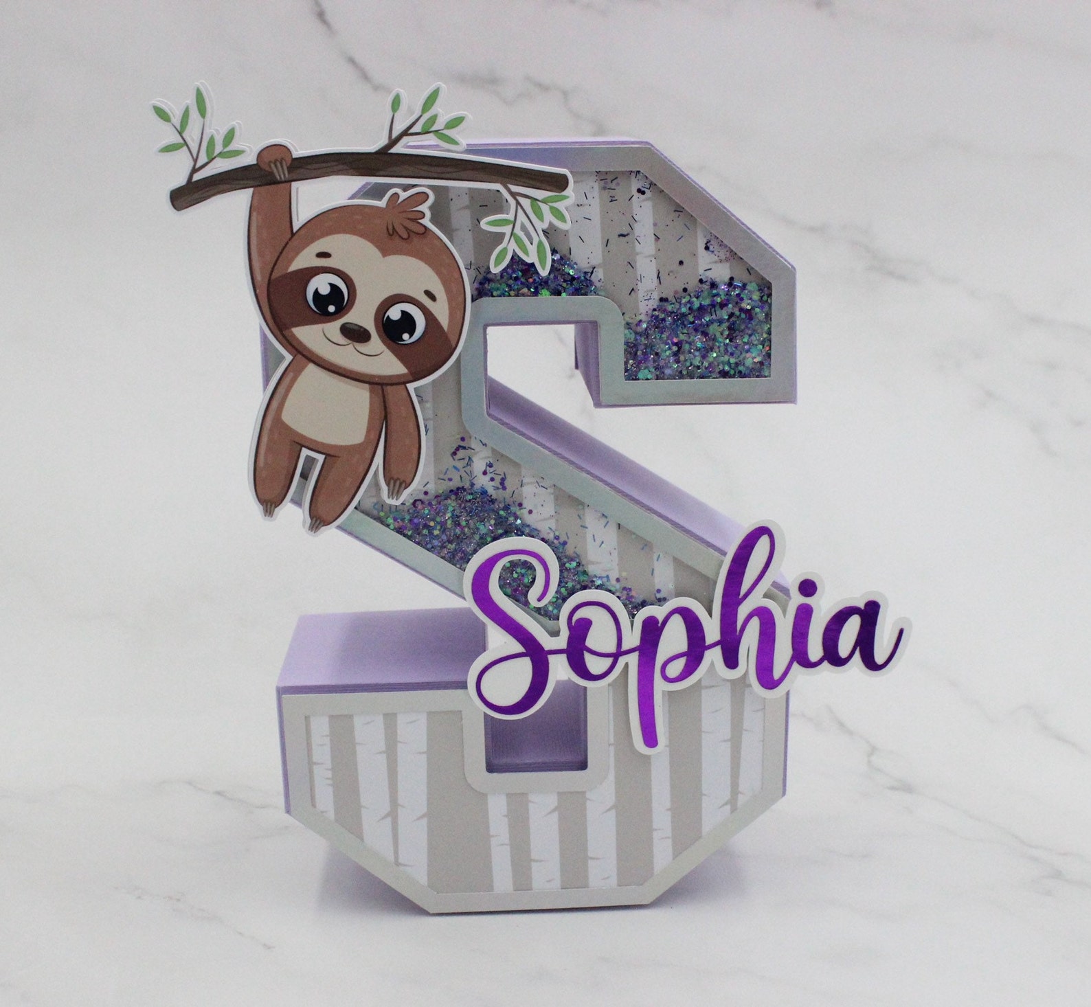 Sloth Baby Shower Sloth Party Decor Sloth 3D Letters - Etsy