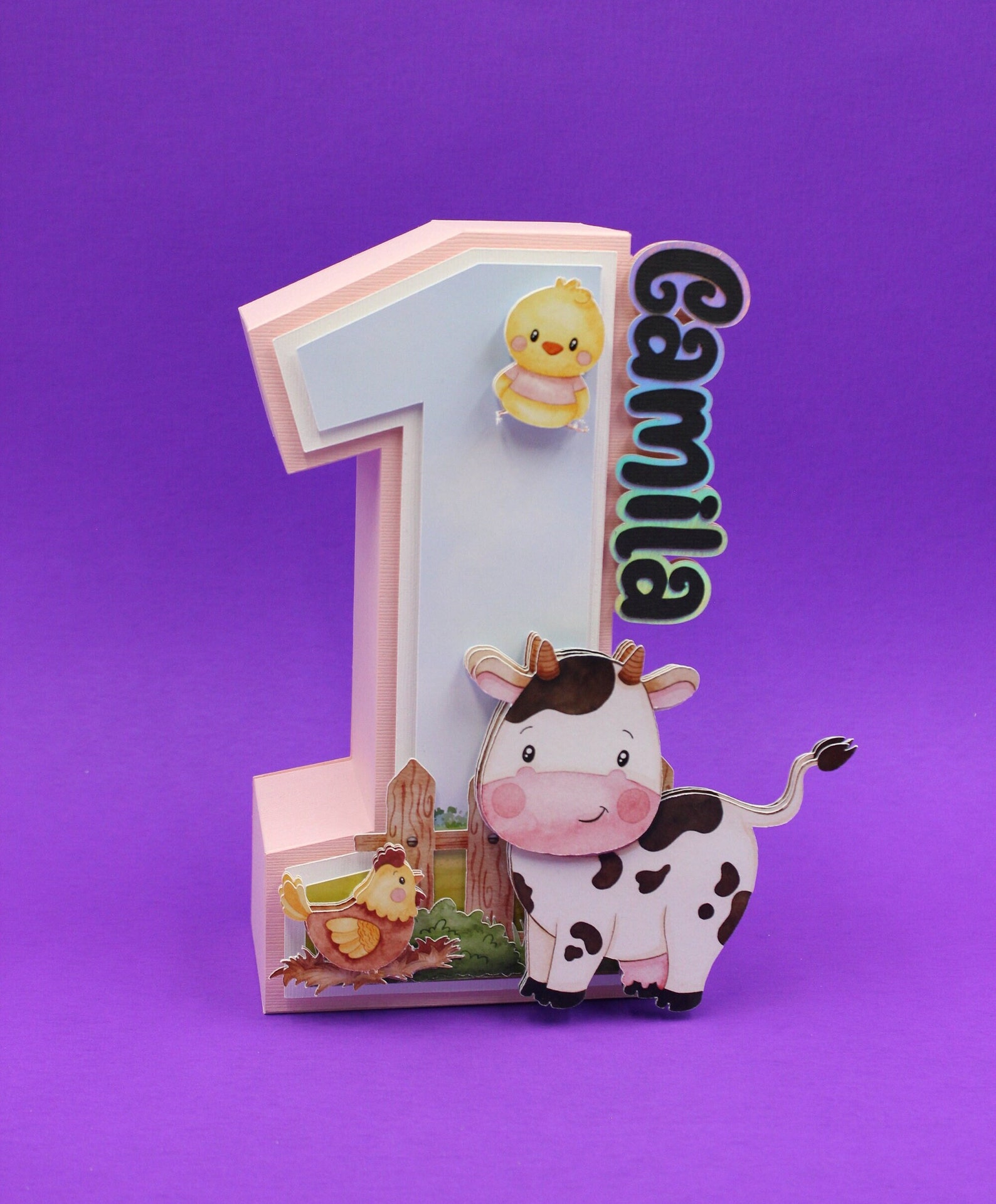 Farm Birthday Decorations, 3D Farm Number, Old Mcdonald Farm Birthday ...