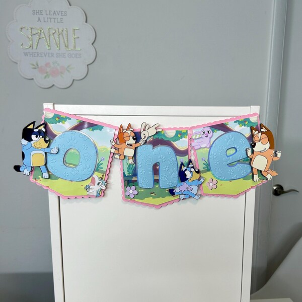 Bluey One High Chair Banner - Etsy