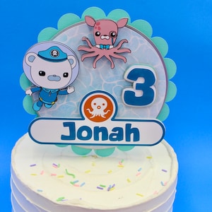 Octonauts Inspired Cake Topper: Personalized Birthday Party Decor - Etsy