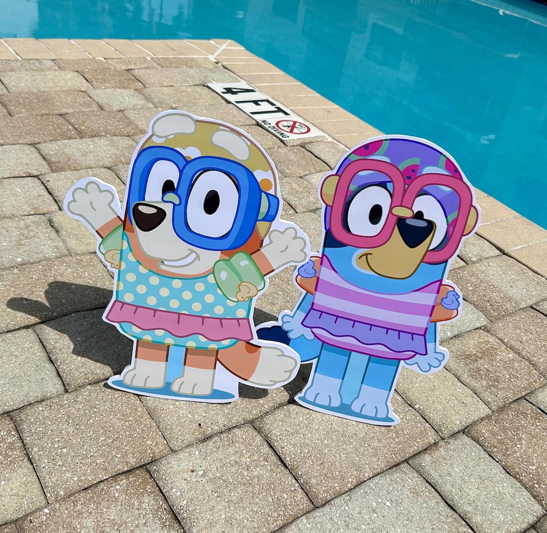 Bluey Pool Party, Bluey Decorations, Bluey Cutouts, Bluey Props, Bluey ...