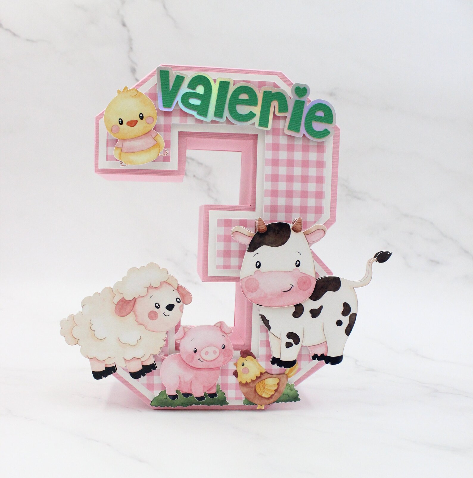 Farm Birthday Decorations, 3D Farm Number, Old Mcdonald Farm Birthday ...