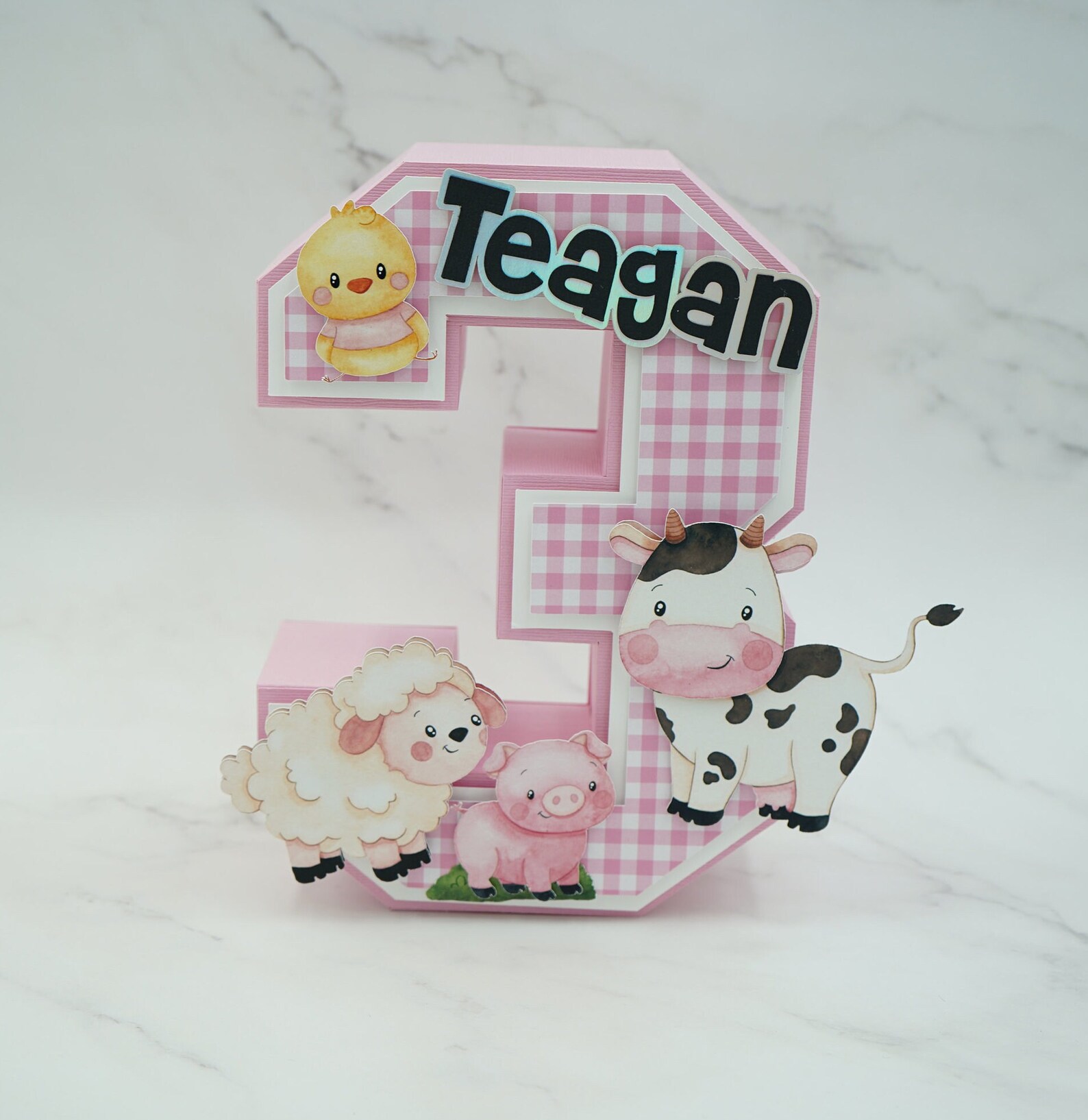 Farm Birthday Decorations, 3D Farm Number, Old Mcdonald Farm Birthday ...