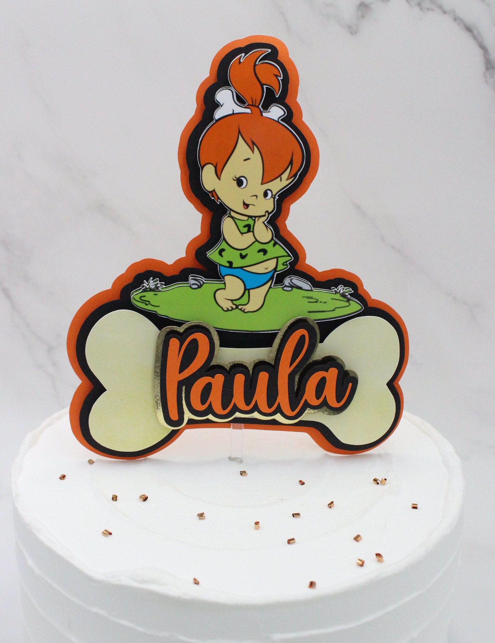 El topper de pastel de los Picapiedra topper de pastel de - Etsy España