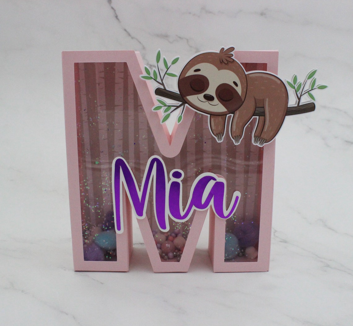 Sloth Baby Shower Sloth Party Decor Sloth 3D Letters - Etsy