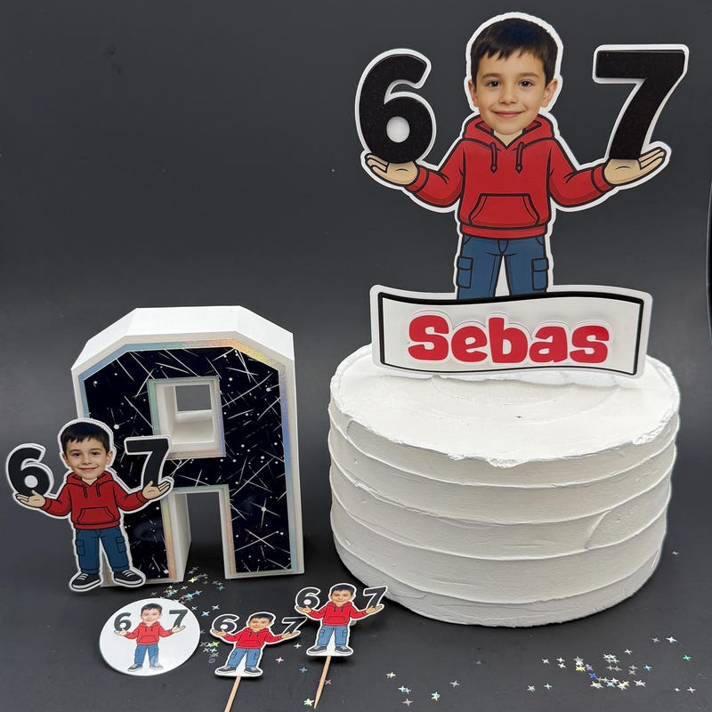 6 7 Meme Birthday Cake - Etsy
