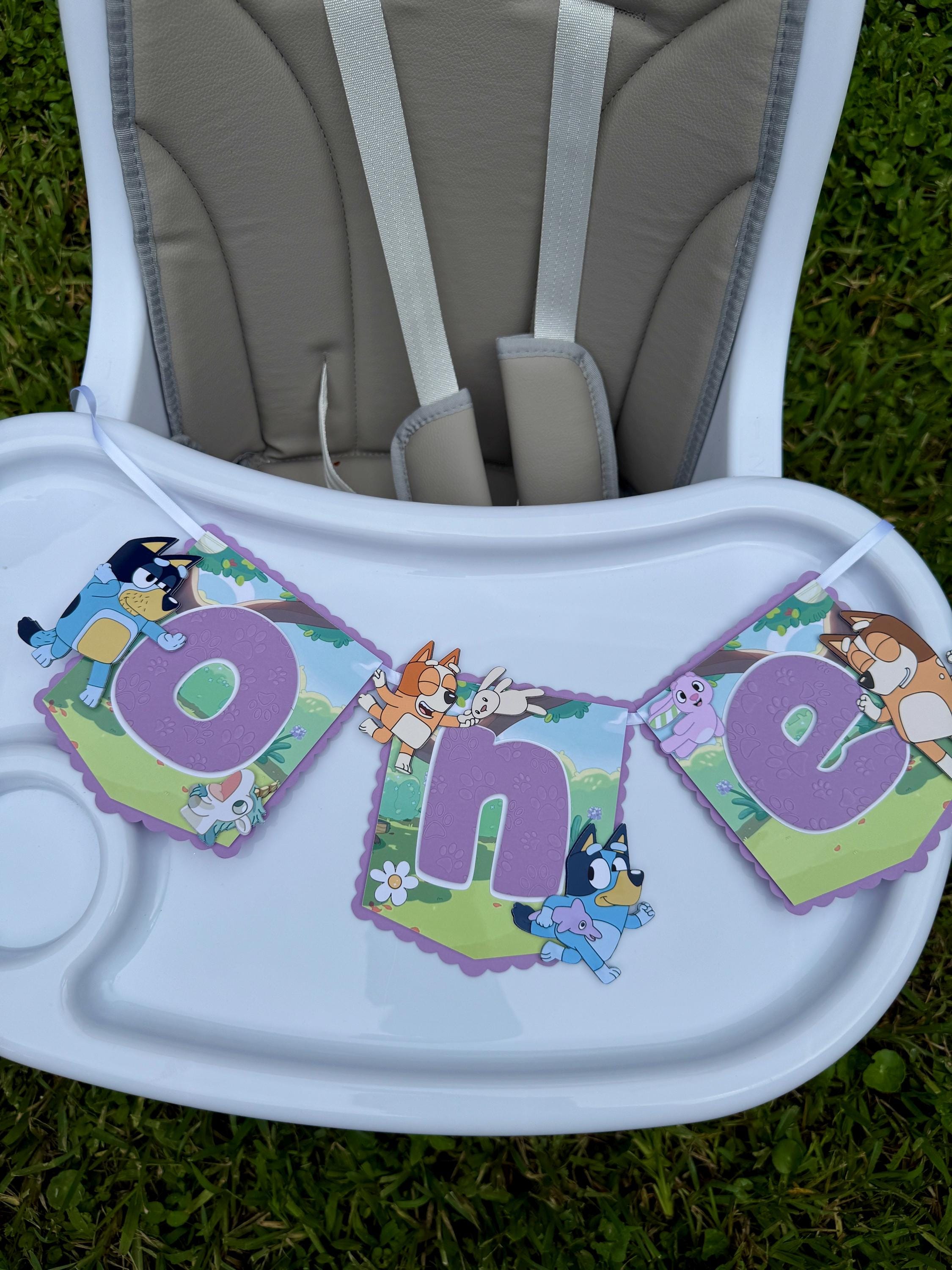 One Banner For High Chair Bluey Birthday Party Supplies-High Chair ...