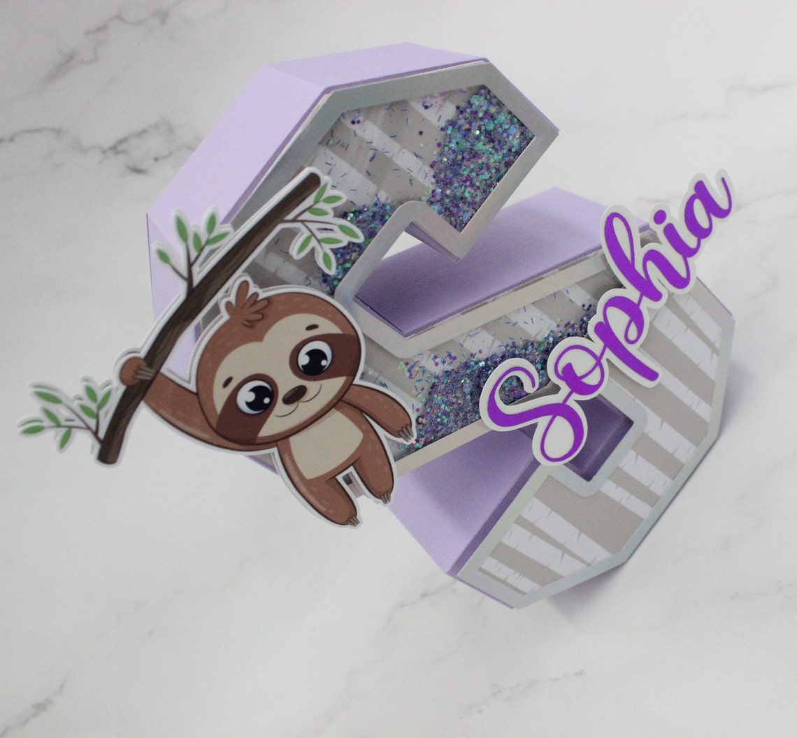 Sloth Baby Shower Sloth Party Decor Sloth 3D Letters - Etsy