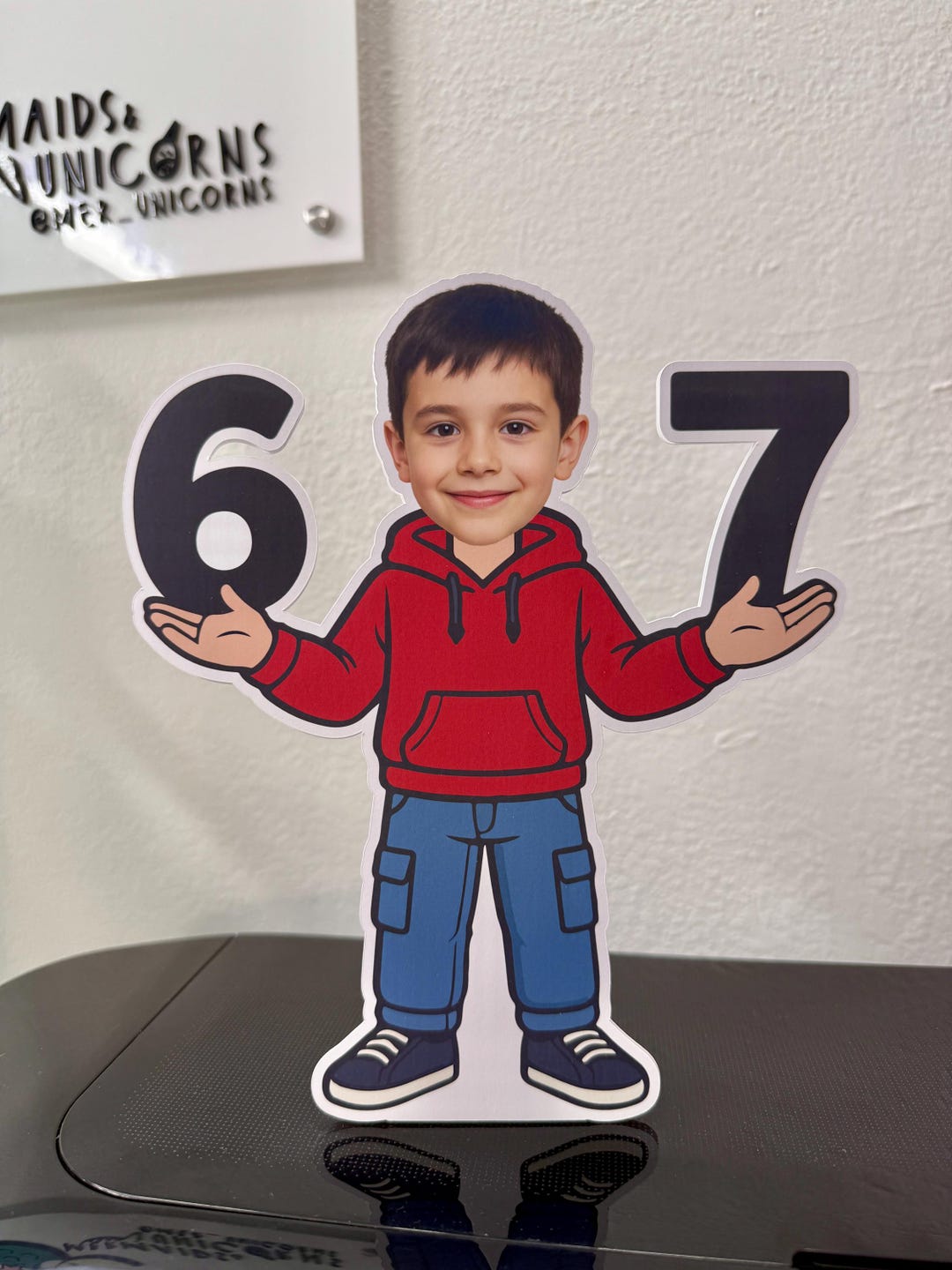 6 7 Cutout: 6-7 Face Prop, Six Seven Meme - Etsy