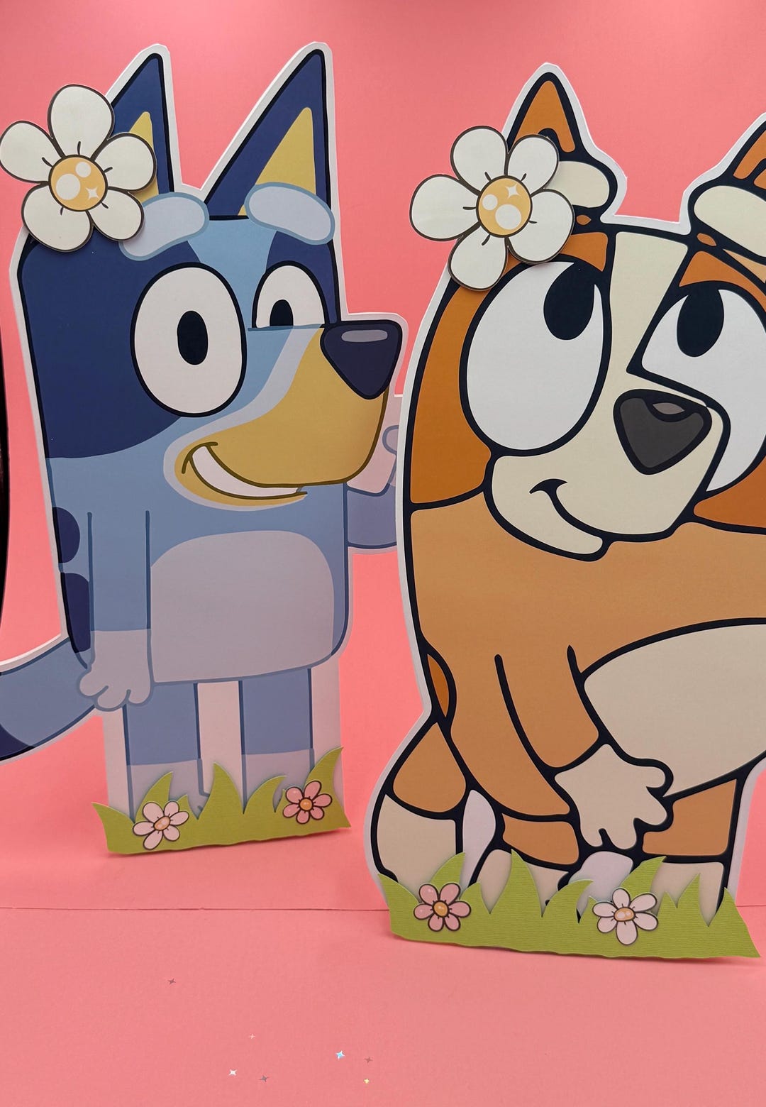 Bingo Decorations, Bluey Pink Cutouts, Bluey Groovy Pink Birthday Decor ...
