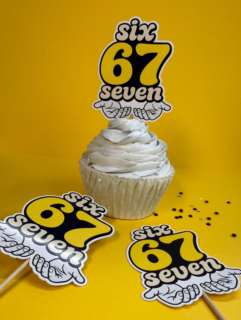 6 7 Cake Topper Birthday: 6-7 Face Toppers, Six Seven Meme - Etsy