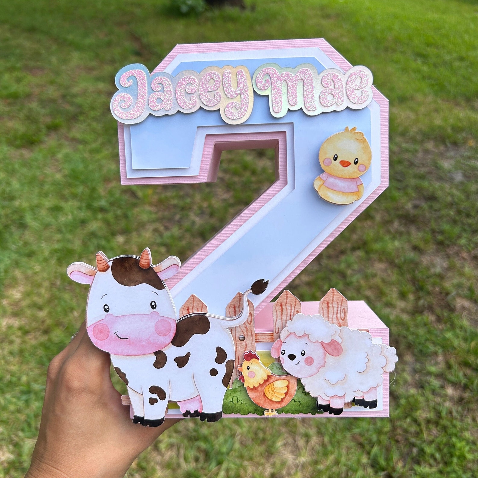 Farm Birthday Decorations, 3D Farm Number, Old Mcdonald Farm Birthday ...