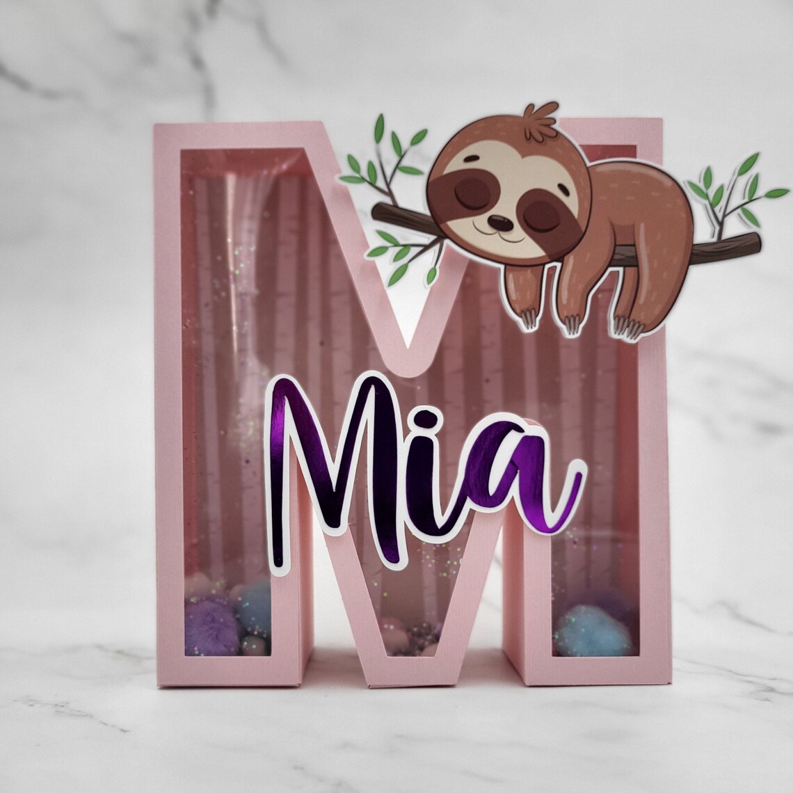 Sloth Baby Shower Sloth Party Decor Sloth 3D Letters - Etsy