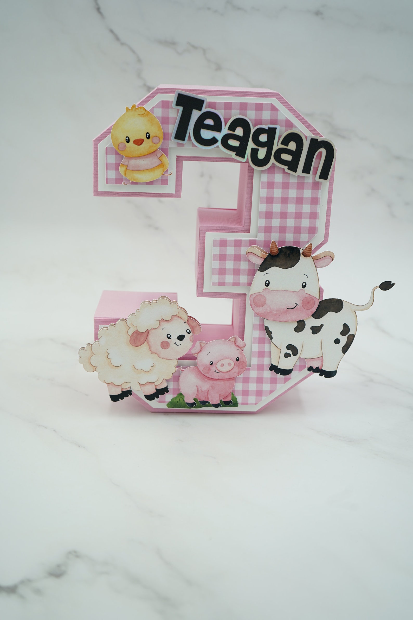 Farm Birthday Decorations, 3D Farm Number, Old Mcdonald Farm Birthday ...