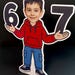 6 7 Cutout: 6-7 Face Prop, Six Seven Meme - Etsy