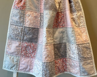 Pink Grey Baby Quilt - Etsy
