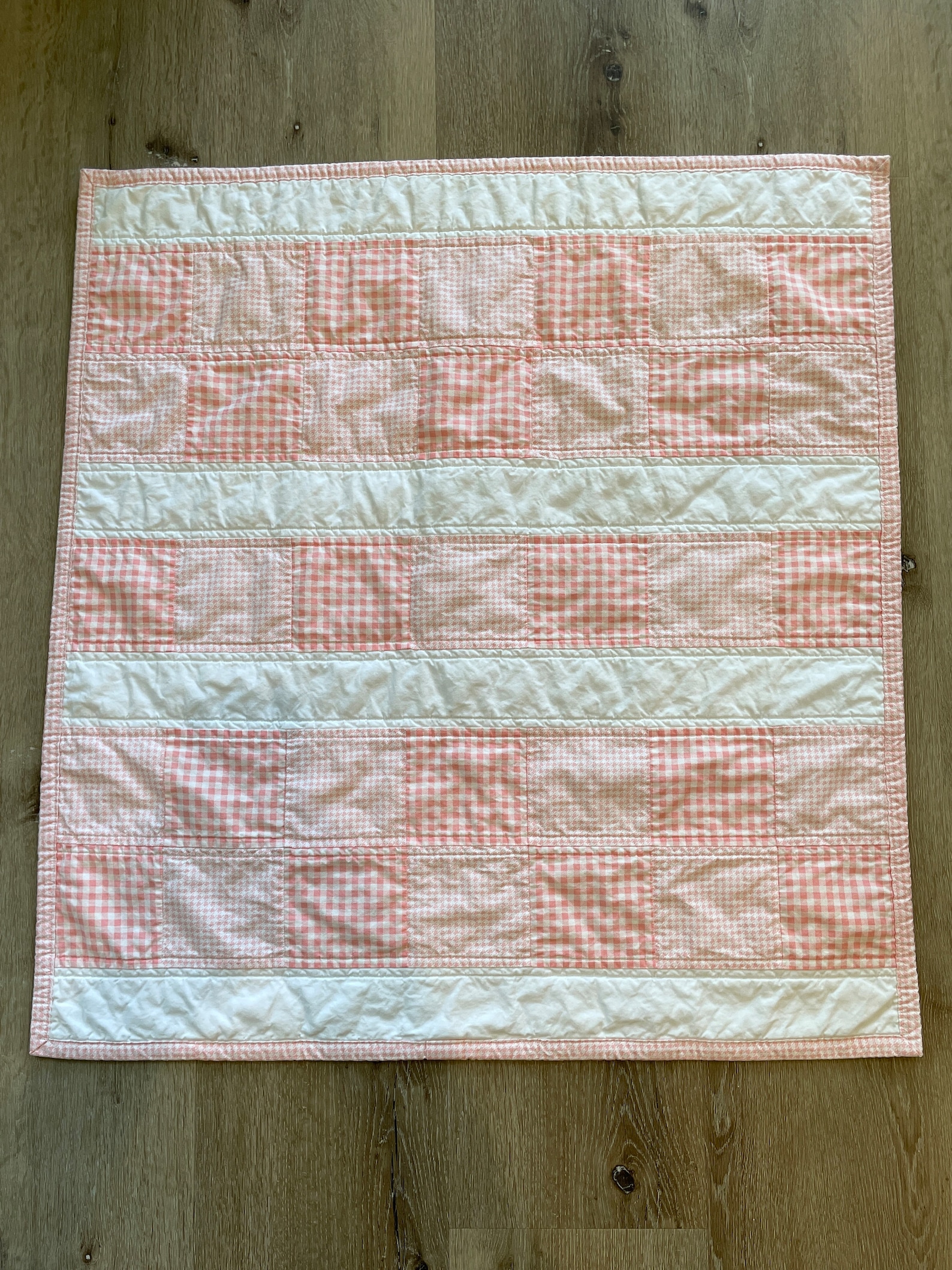 Peachy Pink Squares Baby Girl Quilt Pink Baby Girl Quilt - Etsy