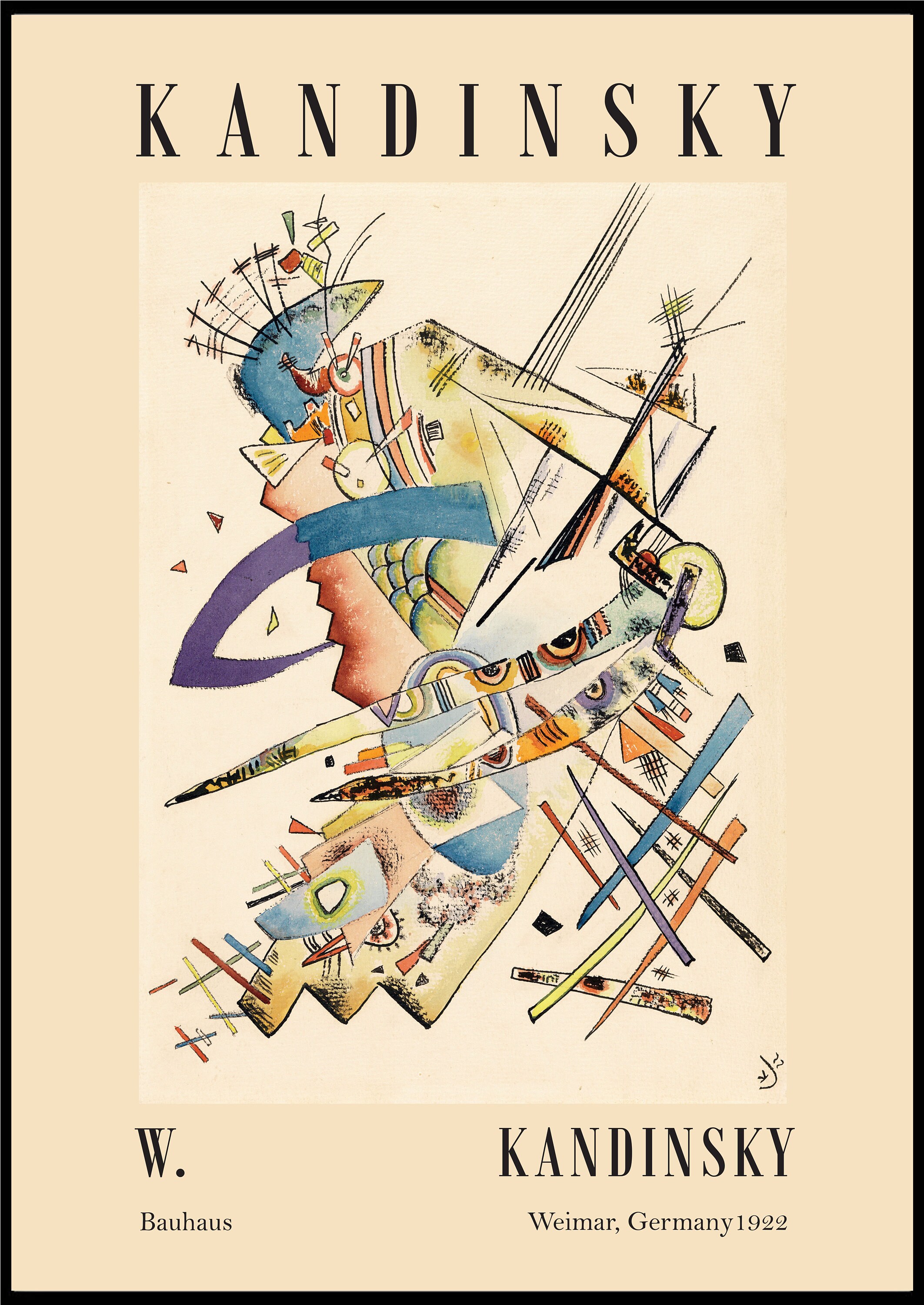 Wassily Kandinsky Artist Art Poster Vintage Art Vintage - Etsy