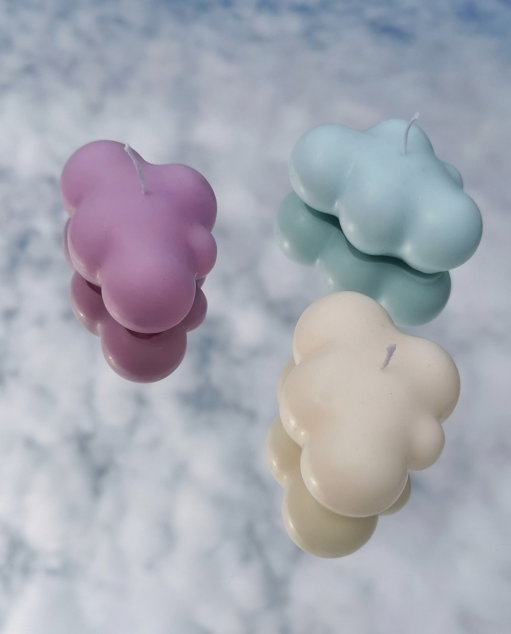 CLOUD CANDLE Soy Wax Candle Colored Candle Scented Candle | Etsy