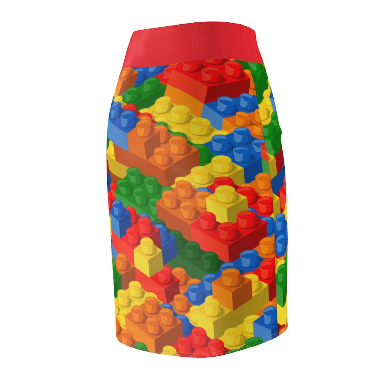 Womens or Teens Cute Lego Print Fitted Pencil Skirt | Etsy UK