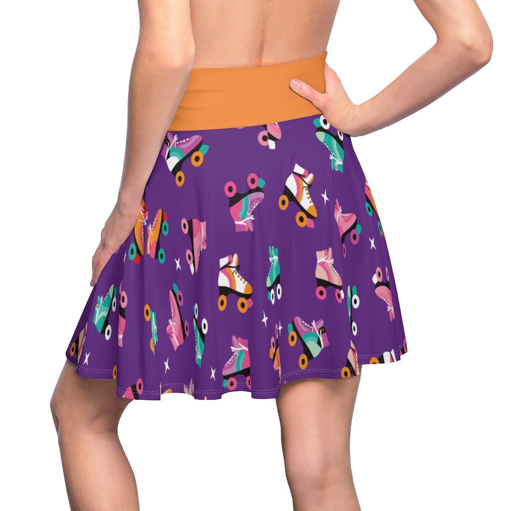Womens or Teens Unique Skater Skirt Roller Skates Skating - Etsy
