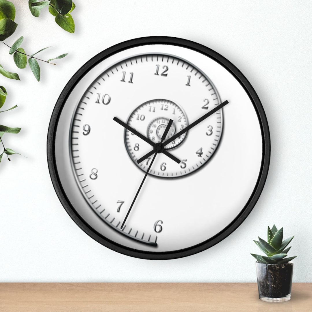 Spiral Art Wall Clock - Etsy
