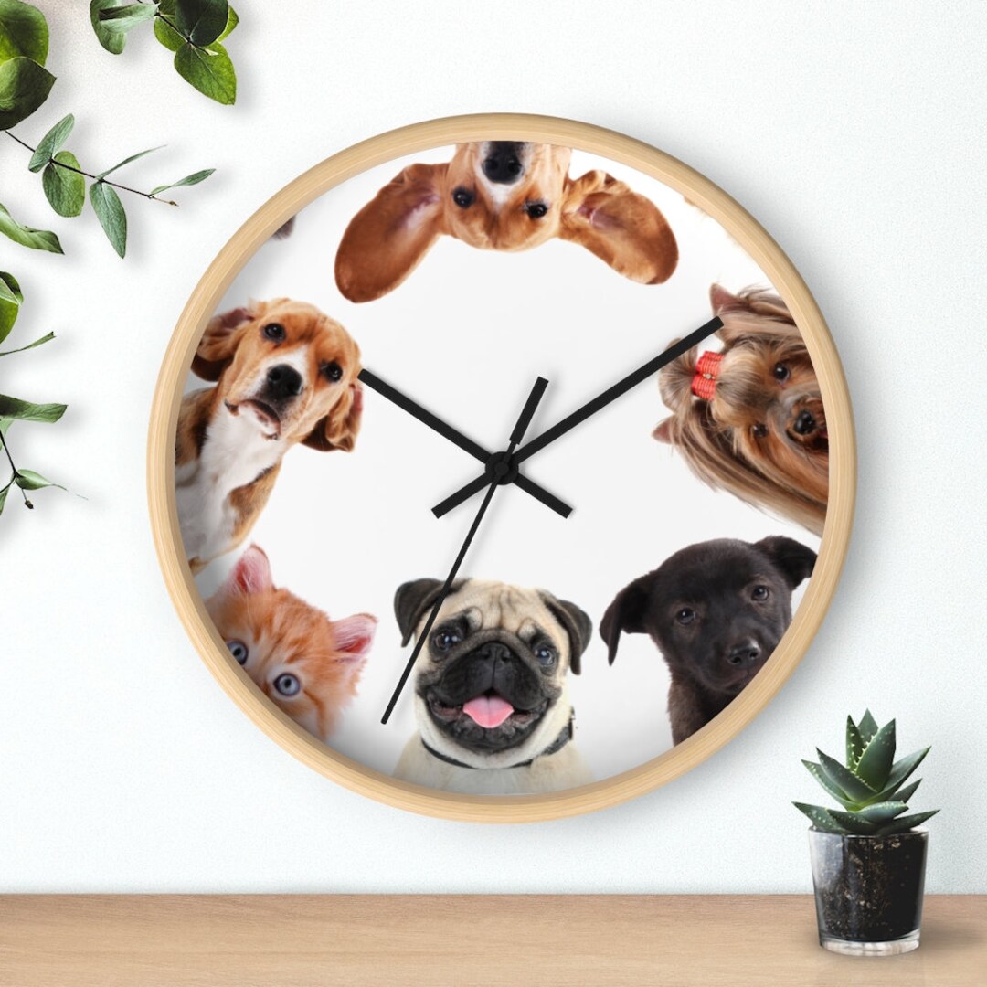 Cute Pets Wall Clock - Etsy