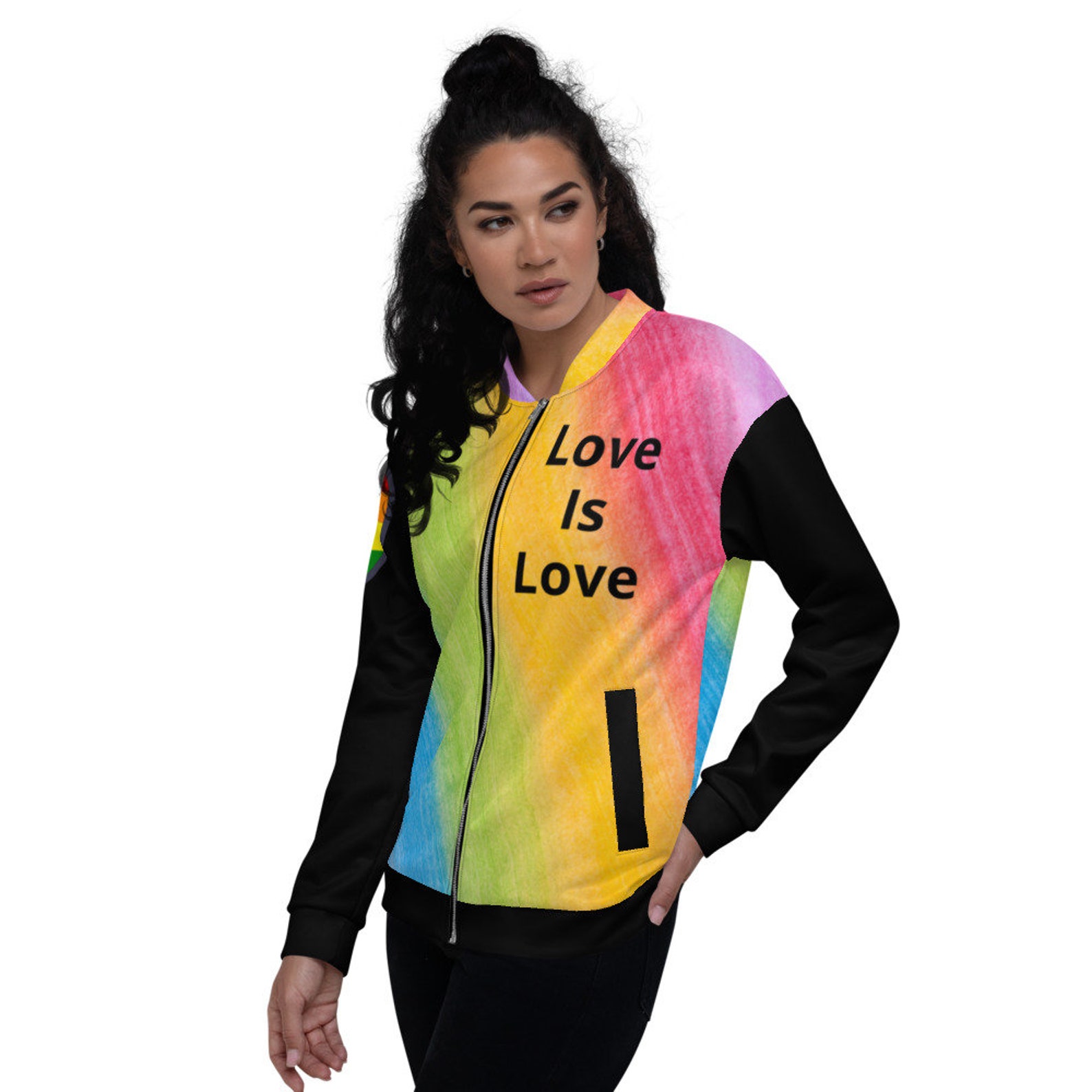 Unisex LGBTQ Pride Jacket Love is Love Jacket Rainbow Bomber - Etsy