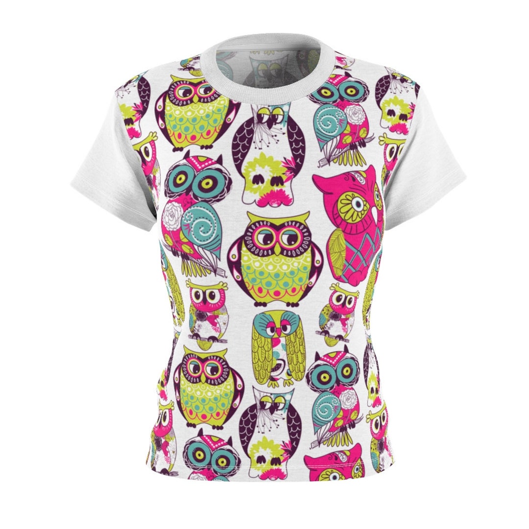 Frauen oder Jugendliche Eule Print Fitted Top, selten, hochwertig und ...