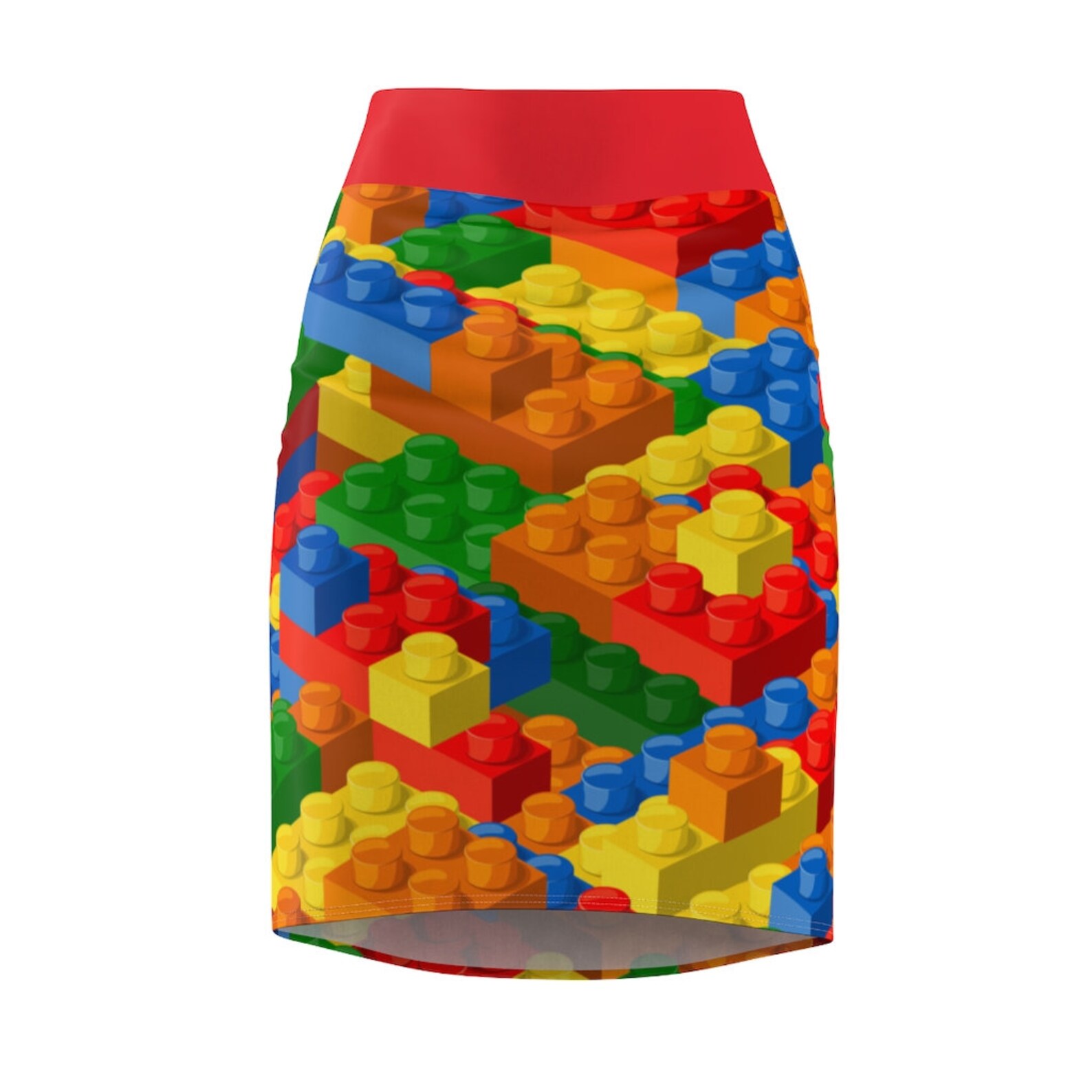 Womens or Teens Cute Lego Print Fitted Pencil Skirt - Etsy UK