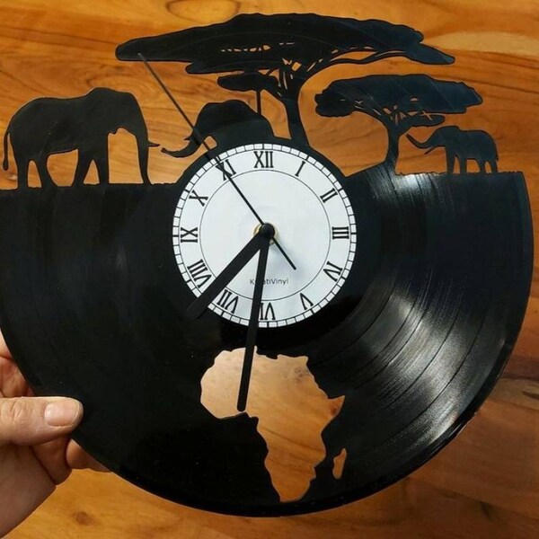 African Safari Vinyl Wall Clock - Etsy