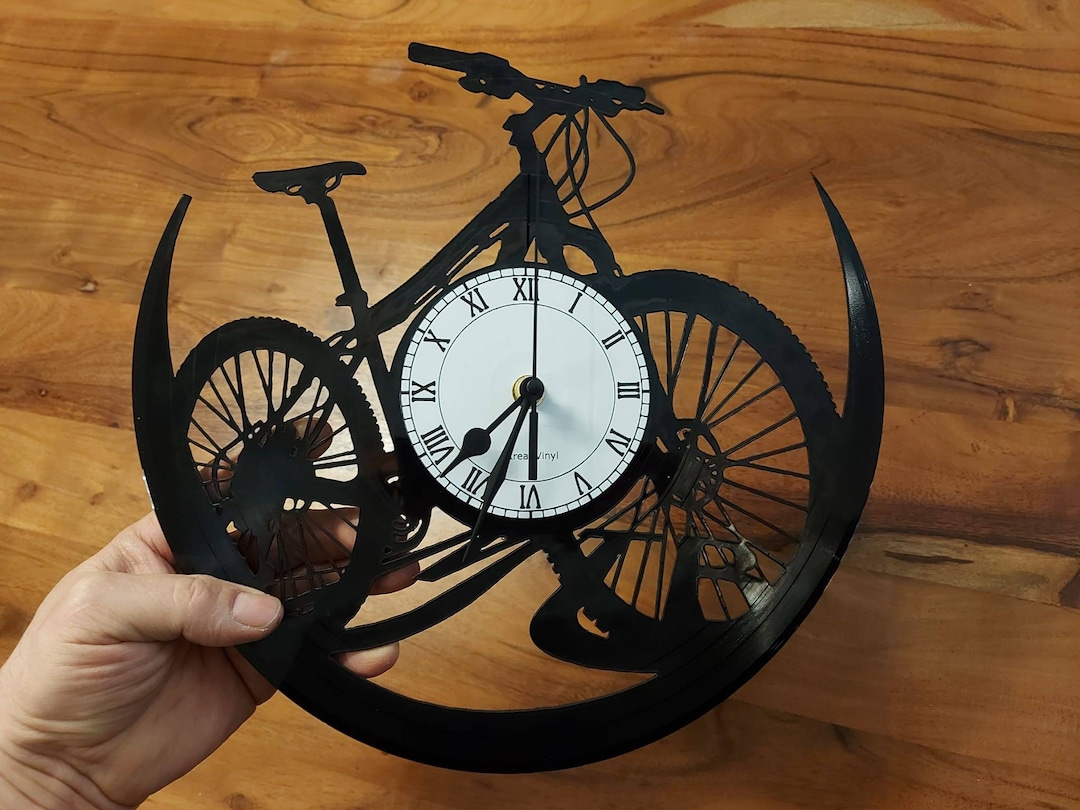 BMX MTB Mountain Bike Record Clock Kreativinyl Gift Idea Wall Clock ...